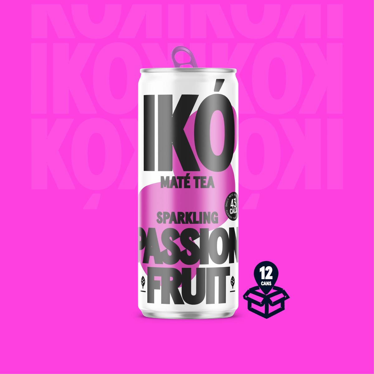 IKÓ Sparkling Maté Tea - Passionfruit & Mint -12x 250ml - IKÓ Drinks